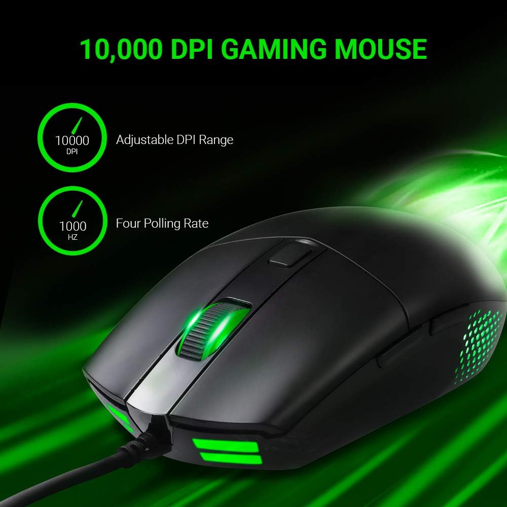 ABKONCORE Gaming Mouse A660 Wired, USB Optical Computer Mice with 8 ...