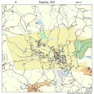 Amazon.com: Large Street & Road Map of Keene, New Hampshire NH ...