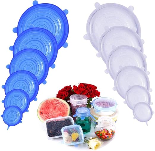 Silikondeckel, Dehnbare Silikondeckel, 12 Stück BPA Free ...