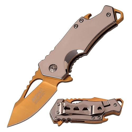 MTech USA – Pocket Folding Knife – Fine Edge Steel Blade, Aluminum ...