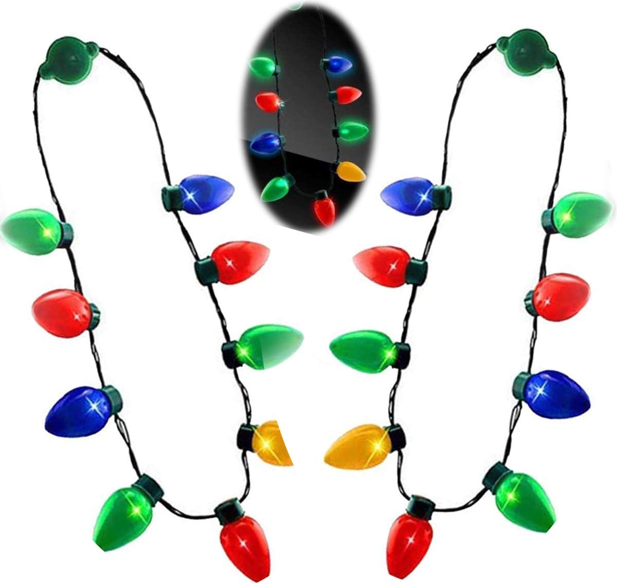 Light Up Toys for Kids Necklace Flashing Glow in The Dark LED Light ...