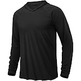 KEFITEVD Men‘s Sun Shirt Hoodie Long Sleeve UPF 50+ Rashguard Outdoor Lightweight Quick Dry ...