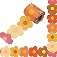 Amazon.com: Whaline 32.8ft Groovy Retro Hippie Flower Bulletin Board ...