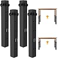 Amazon.com: 4 Pcs Table Leg Extenders for Folding Tables, 4 Levels ...