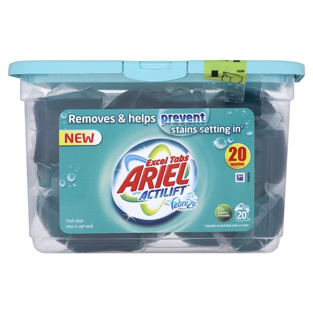 Ariel Excel with Febreze Liquitabs 20 Washes (Pack of 3): Amazon.co.uk ...