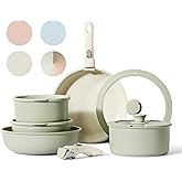 Amazon.com: CAROTE 11pcs Pots and Pans Set, Nonstick Cookware Set Detachable Handle, Induction ...