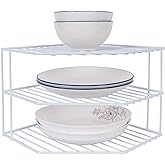 Amazon.com: Nicunom Kitchen Corner Shelf Rack, 3-Tier Corner Rack ...