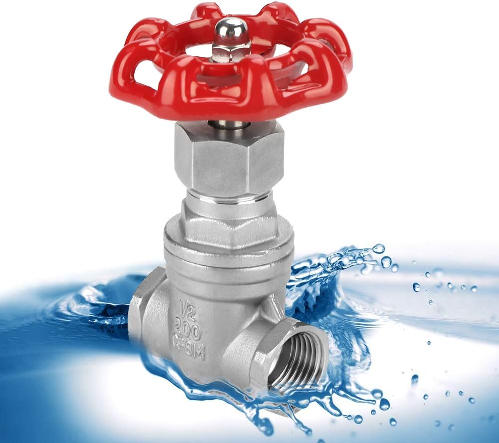 Water Gate Valve, DN15 Stainless Steel Gate Valve BSPP G1/2 Rotate ...