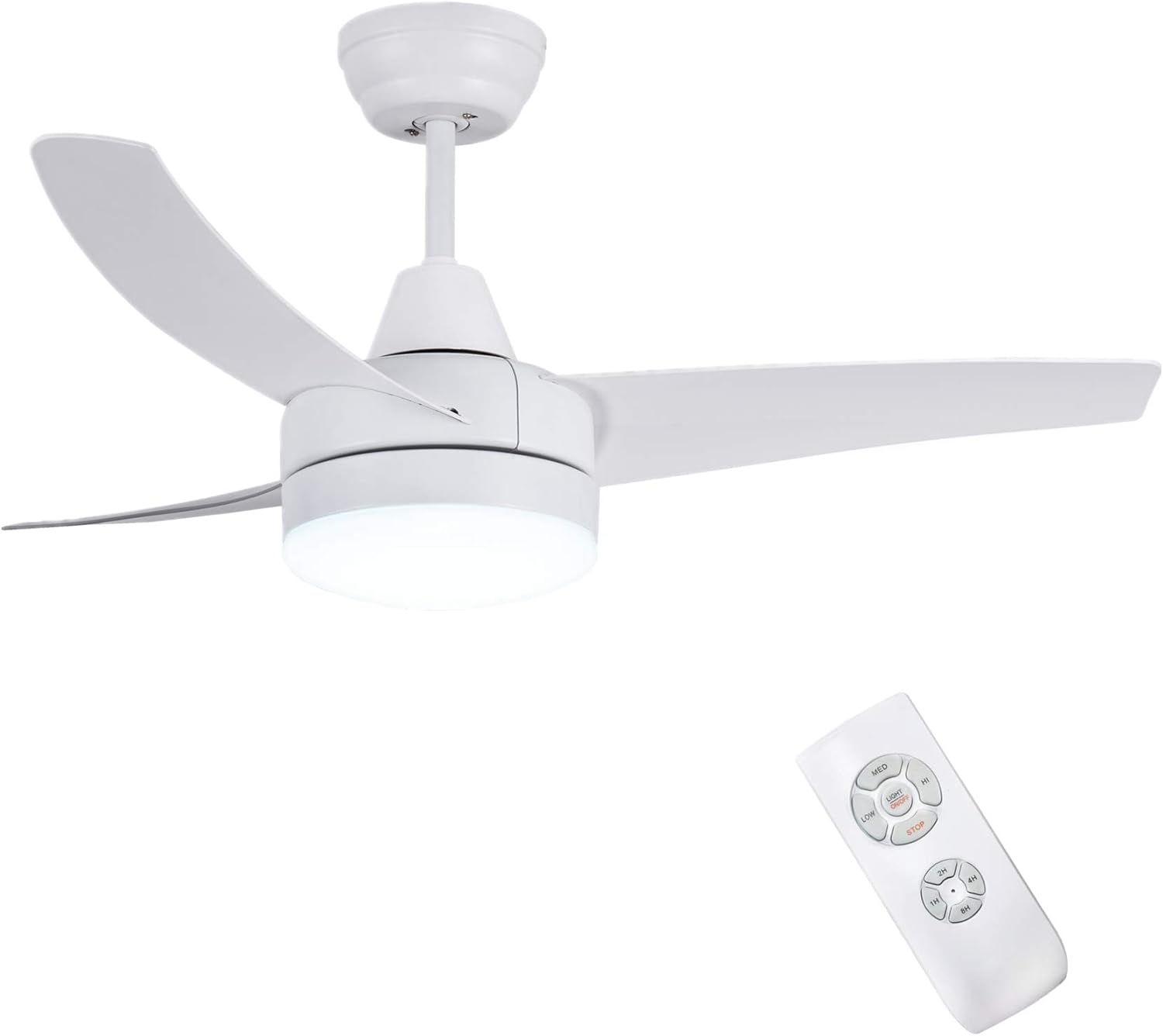 CJOY Ceiling Light with Silent Fan, Ceiling Fans with Silent Lighting ...