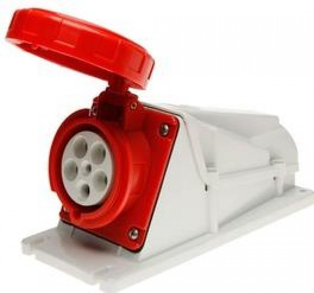 Gewiss GW63527 Low Voltage Screw Wiring 90 Degree Angled Surface-Mounting Socket-Outlet for High ...