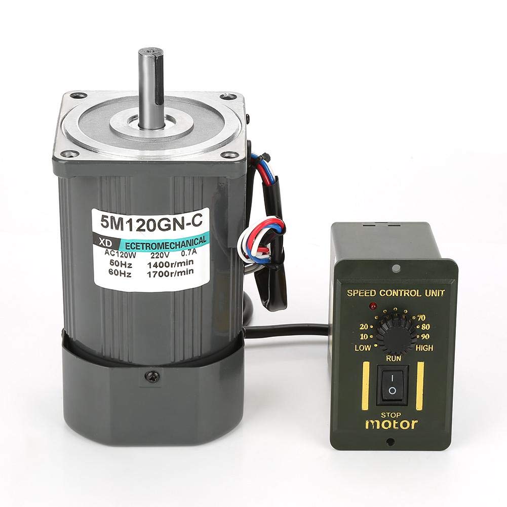 AC Gear Motor, AC 220V 120W 5M120GN-C Single Phase Asynchronous Gear ...