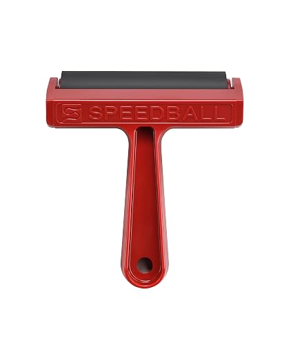 Speedball 4-Inch Hard Rubber Brayer - Pop-in Roller for Block Printing ...