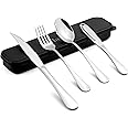 Amazon.com: Selafun 5-pieces Travel Set with Case Portable Silverware Utensils Set for work ...