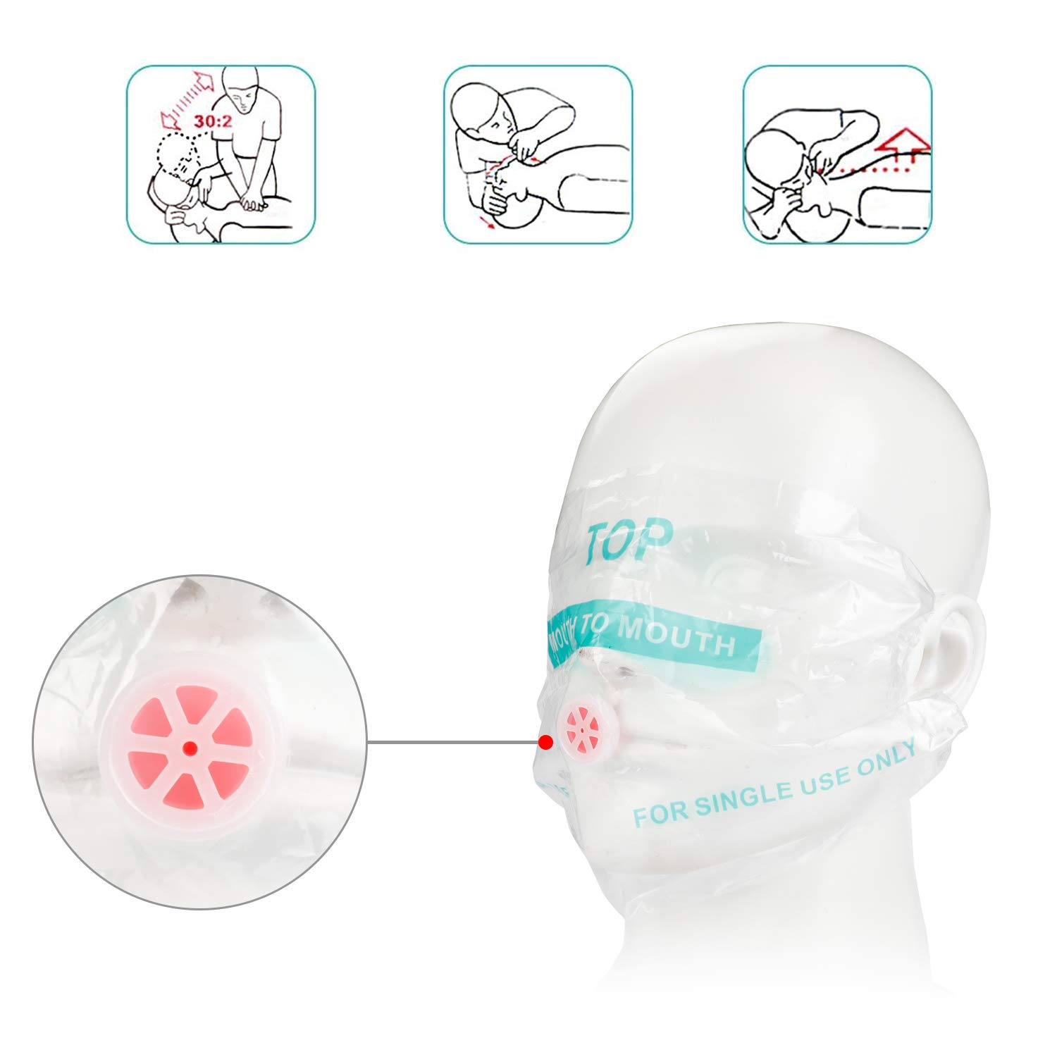 Mua MojiDecor Breathing Mask CPR Mask Key Fob 10 Pieces Ventilation ...