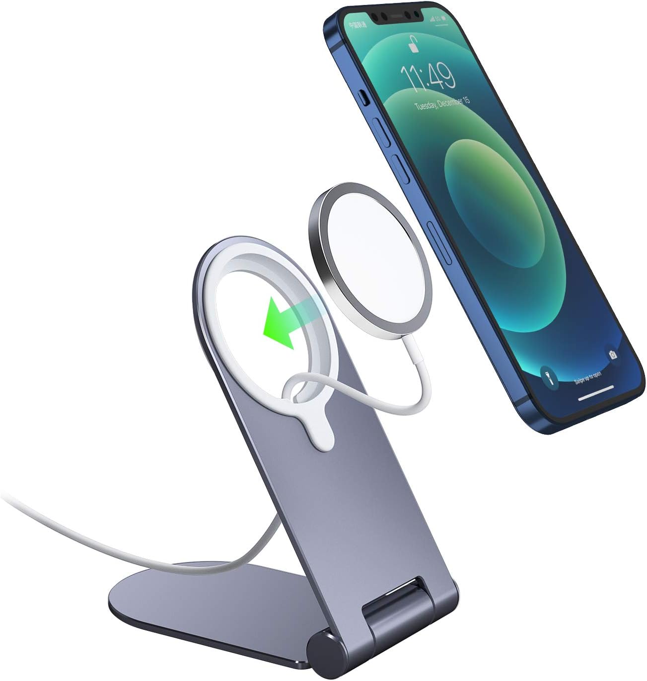 Adjustable Stand for MagSafe Charger , Foldable Desktop Phone Holder ...
