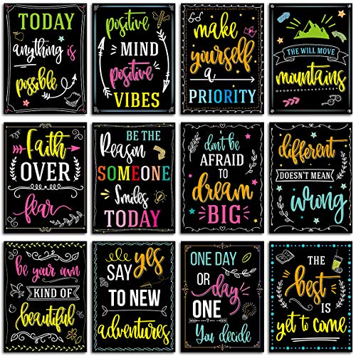 12 Motivational Posters Inspirational Quotes Posters Wall Art for ...
