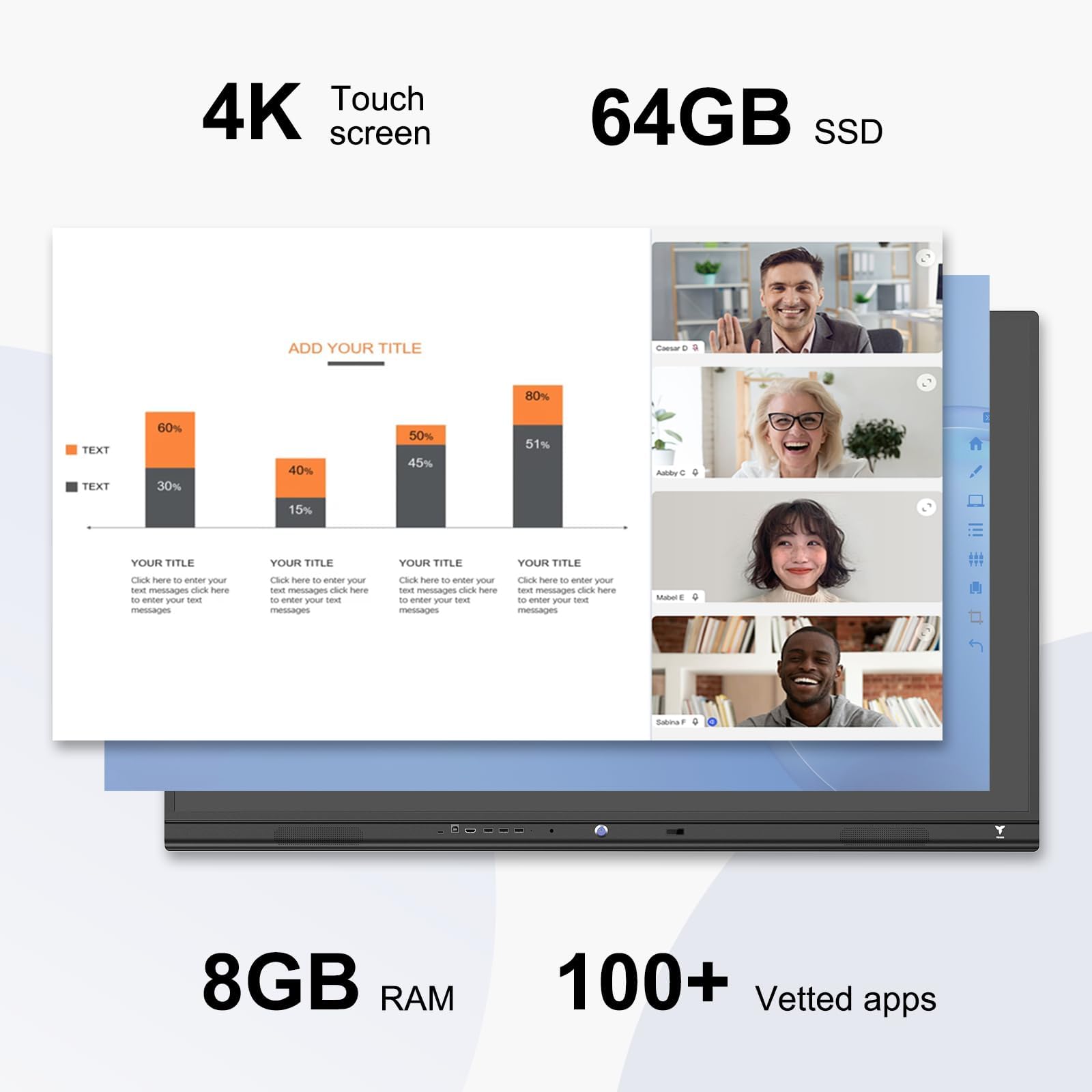 Mua TIBURN Smart Board, R2 75" Smart Digital Whiteboard,4K UHD Touch Screen All-in-One Computer ...