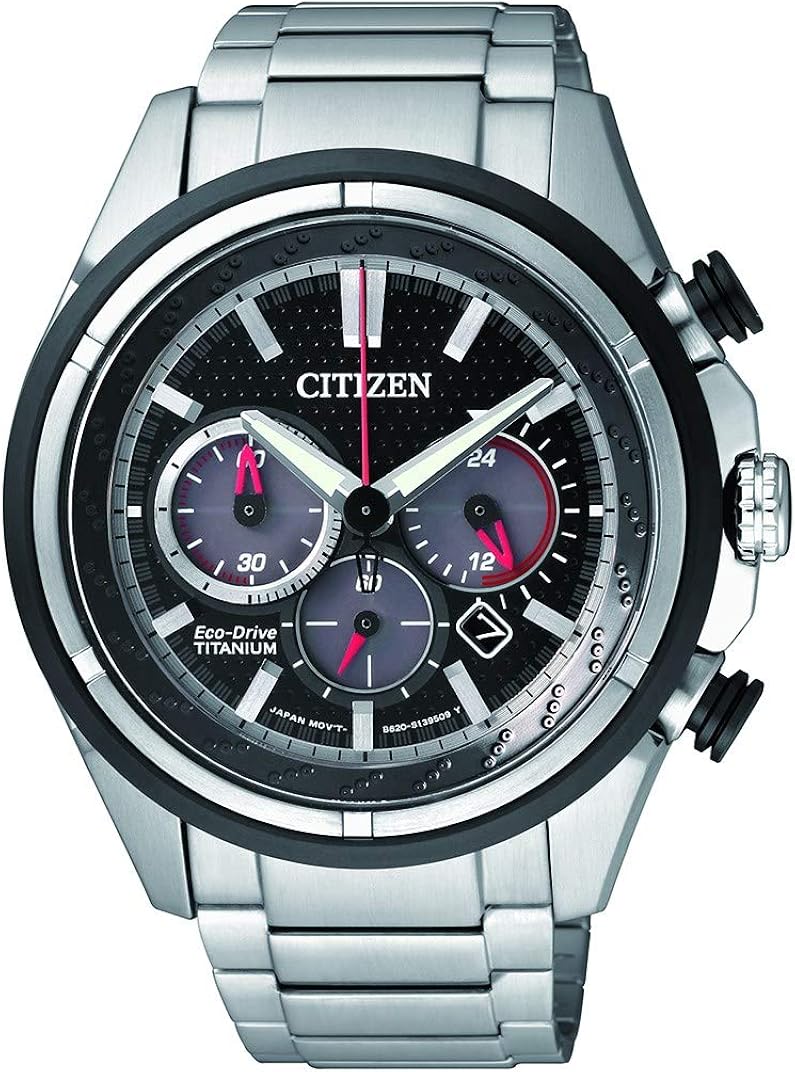 Citizen Mens Chronograph Solar Powered Watch with Titanium Strap CA4241 ...