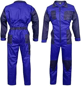 NORMAN Royal Blue Men's Coveralls Boiler Suit Overalls For Warehouse ...