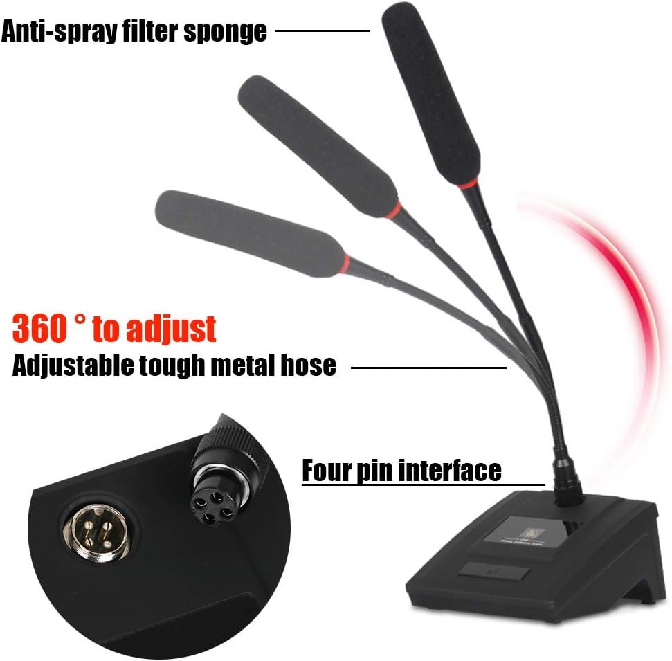 Depusheng Wireless Microphone System Meeting Room Gooseneck Microphone ...