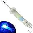 Amazon.com : Saltwater Squid Fishing Lures Lighted Glow in The Dark LED ...