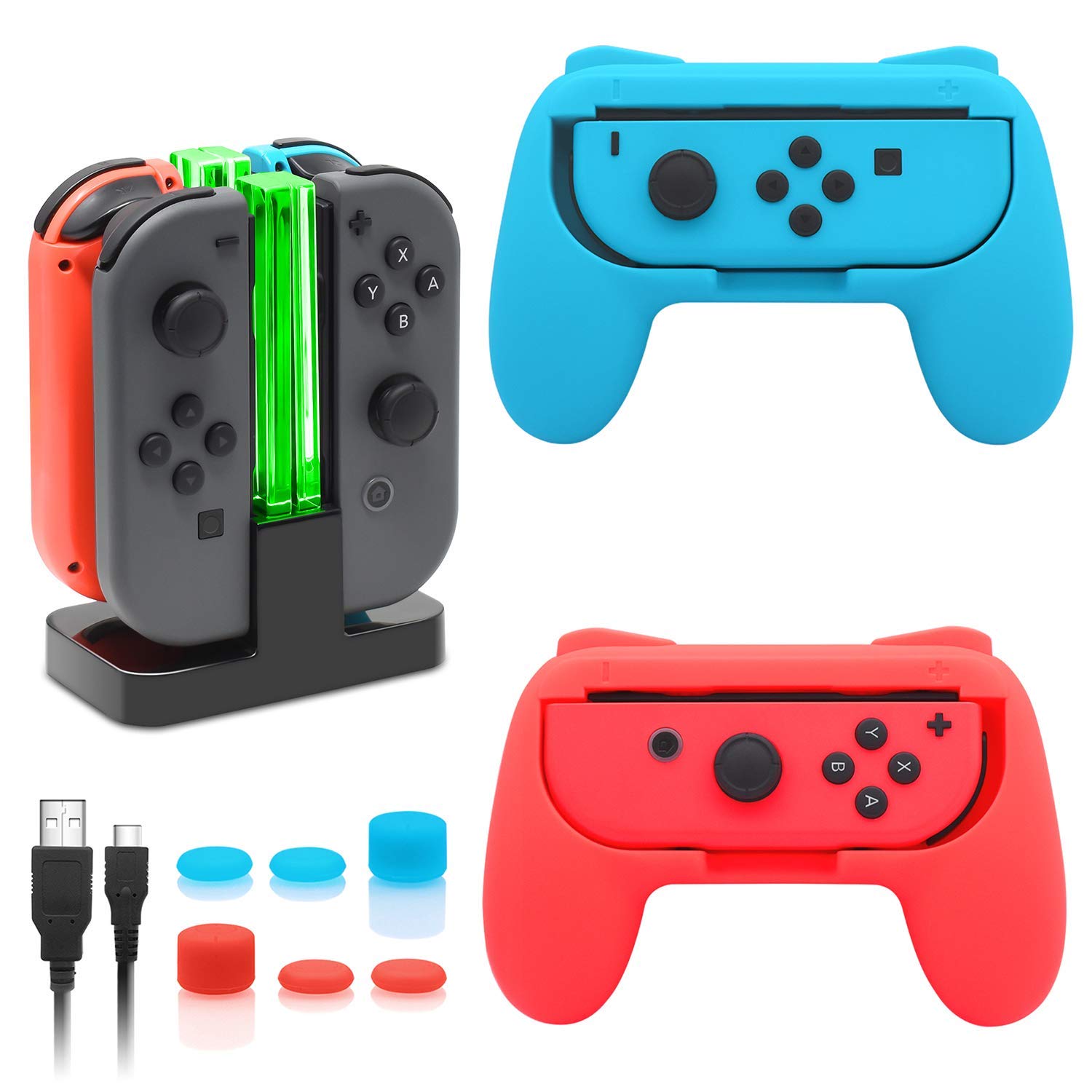 Mua FastSnail Charging Dock and 2 Pack Switch Grips Kit for Nintendo ...