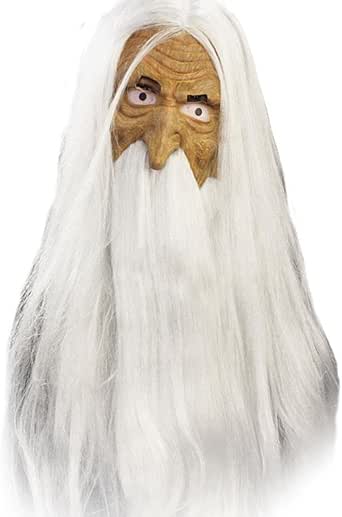 Amazon.com: Adult White Wizard Costume Mask: Clothing