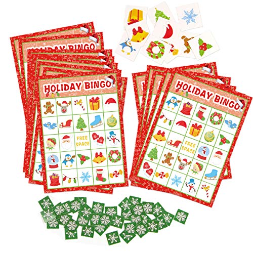 Christmas Bingo Game for Kids 24 Players Holiday Party Supplies ...