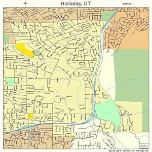 Amazon.com: Large Street & Road Map of Holladay, Utah UT - Printed ...