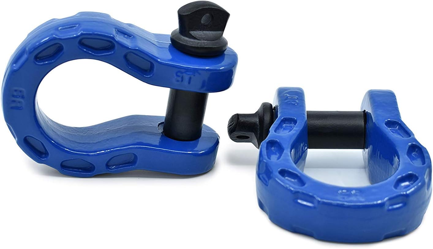GearAmerica Mega Duty D Ring Shackles 68,000 Lbs (34 Ton) Tested ...