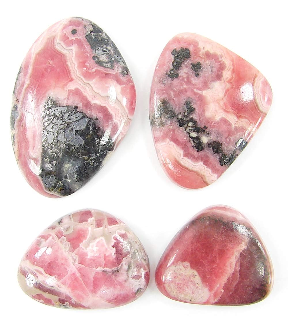 Buy 222.00 Ct Natural Pink Rhodochrosite 26-40 mm Gemstone Cabochon 4 ...
