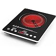 Amazon.com: Electric Cooktop Single Burner, 1800W Electric Stove Top ...