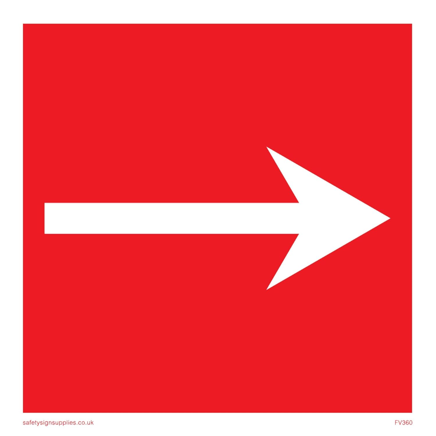 Viking Signs FV360-S10-V Straight Fire Equipment Arrow Sign, Vinyl ...
