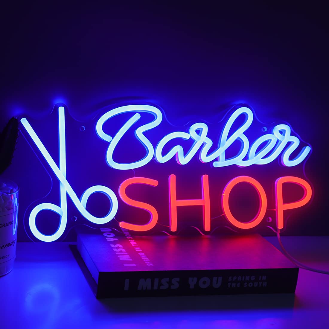 Mua Barber Shop Neon Sign for Hair Salon Studio LED Light Up Business ...