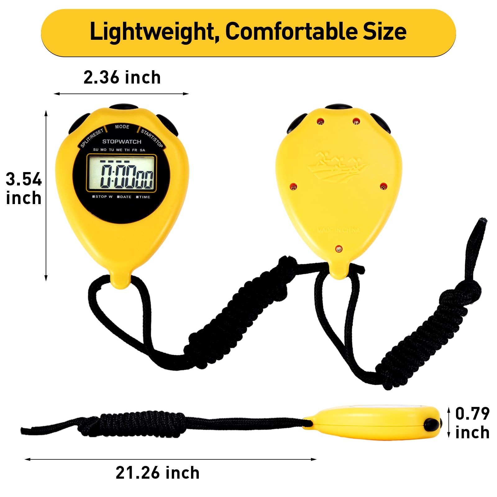 Mua Stopwatch Sport Timer, 2 Pack Large Display Digital Stopwatch Timer ...