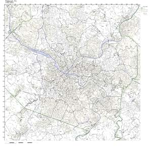 Amazon.com: Pittsburgh, PA ZIP Code Map Laminated: Home & Kitchen