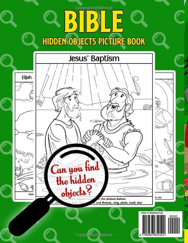 Bible Hidden Objects Pictures Book: Look And Find Activities Inside ...