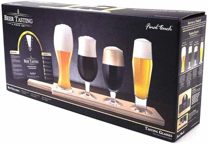 Amazon.com | Final Touch Glass 6 Piece Beer Tasting Set: Beer Glasses
