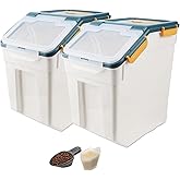 Amazon.com: RUIAN 2Pcs Large Flour Storage Container Bin 50Lb Airtight ...
