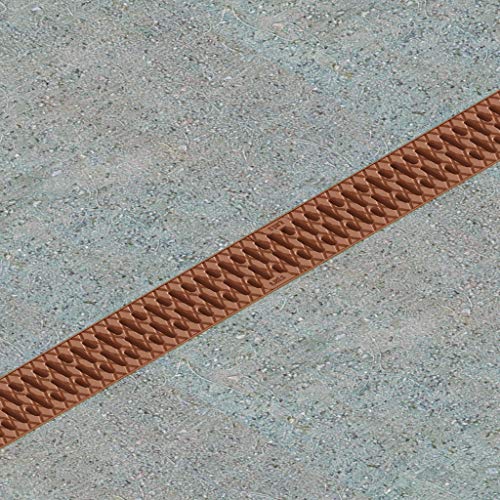 Vodaland- 4 Inch Trench Drain System With Grate - Terracotta (4) on ...