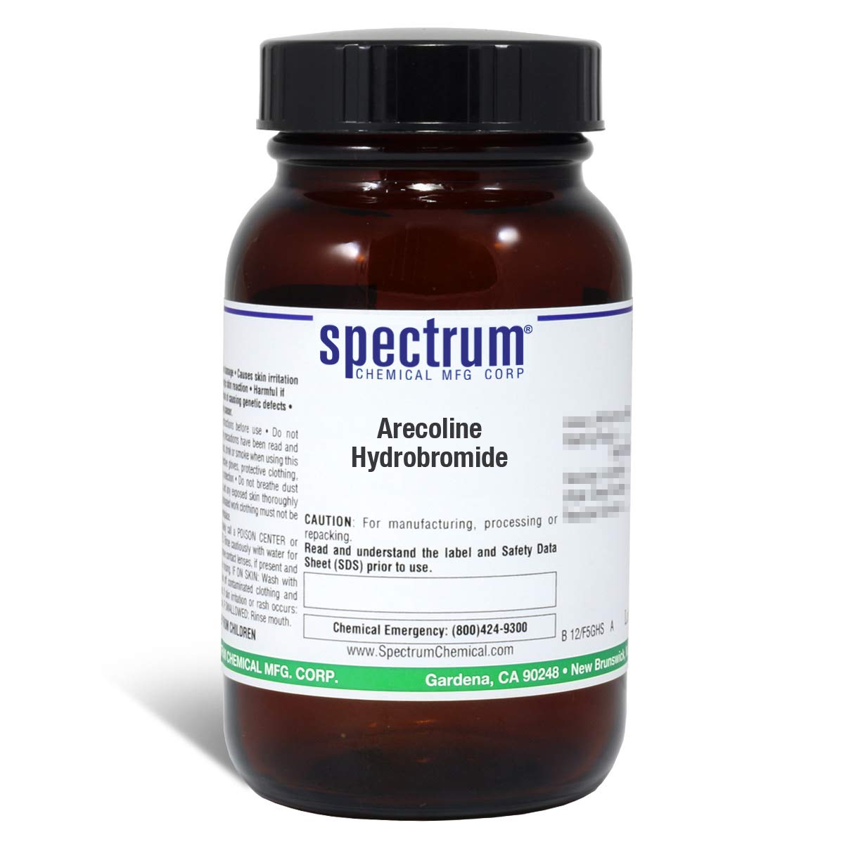 Spectrum A3888-50GM Arecoline Hydrobromide, C8H13NO2/HBr, 10 cc: Amazon ...