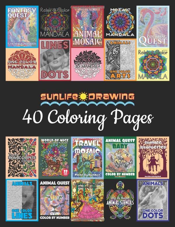Sunlife Drawing 40 Coloring Pages: The Best Collection from Color By ...