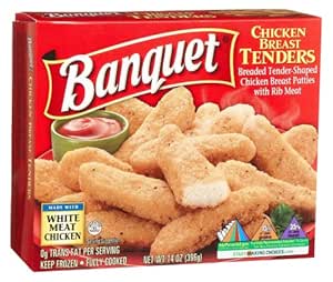 Banquet Chicken Breast Tenders, 14-Ounce, 12-Count Boxes: Amazon.com ...