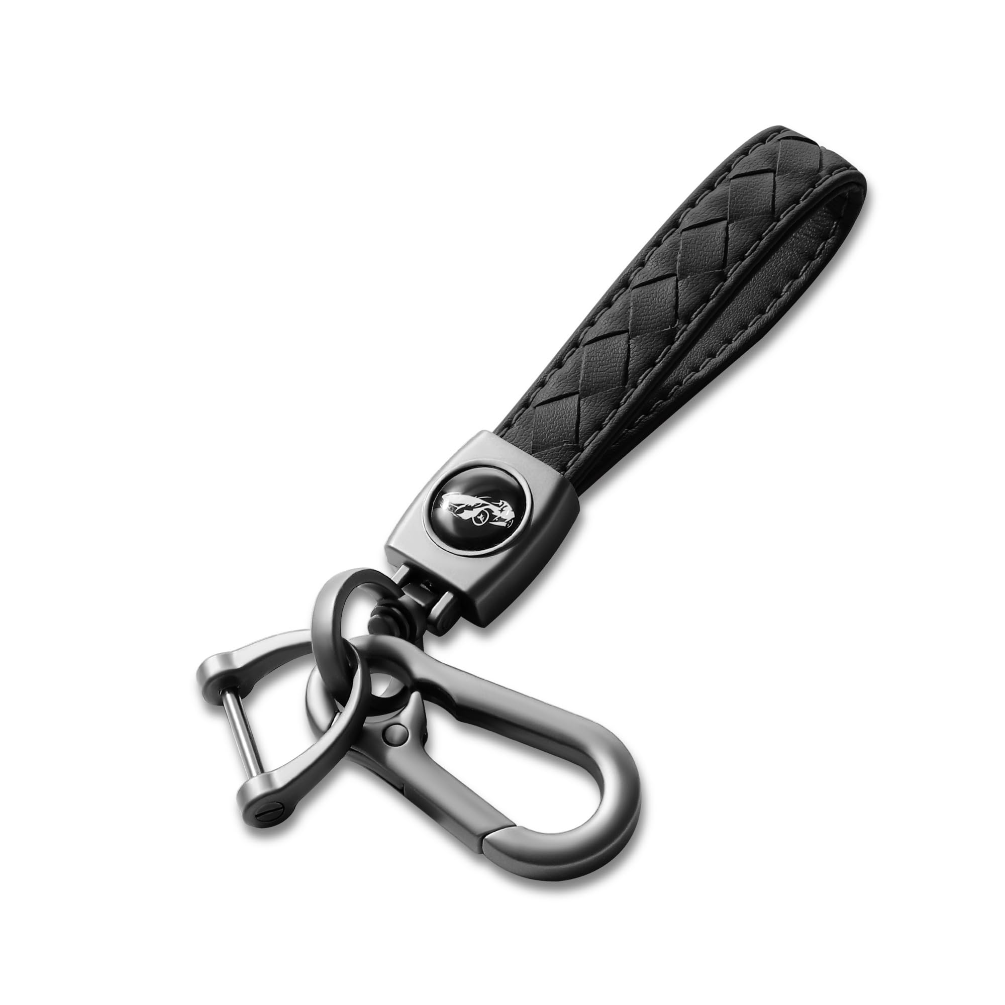 Gkeygo Carabiner Keychain, Universal Heavy Duty Woven Handmade Leather ...