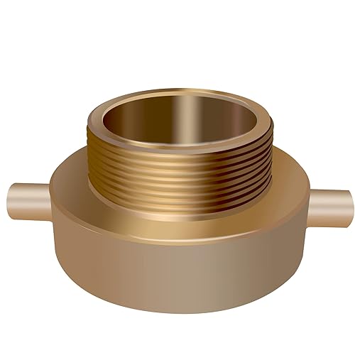 Brass Fire Hose Adapter, 2-1/2" NST Female x 2" NPT Male with Pin Lug ...