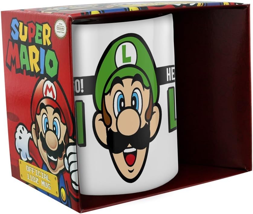Pyramid MG24846 Super Mario Here We Go Luigi Coffee Mug, Porcelain ...