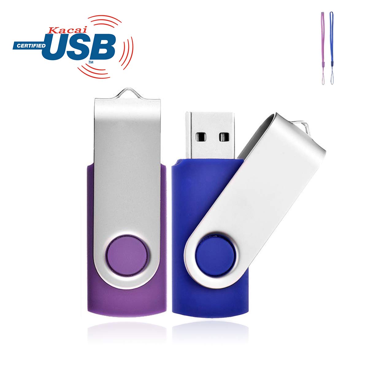 2 Packs 2GB USB Memory Stick USB 2.0 Flash Thumb Drives - Blue/Purple ...