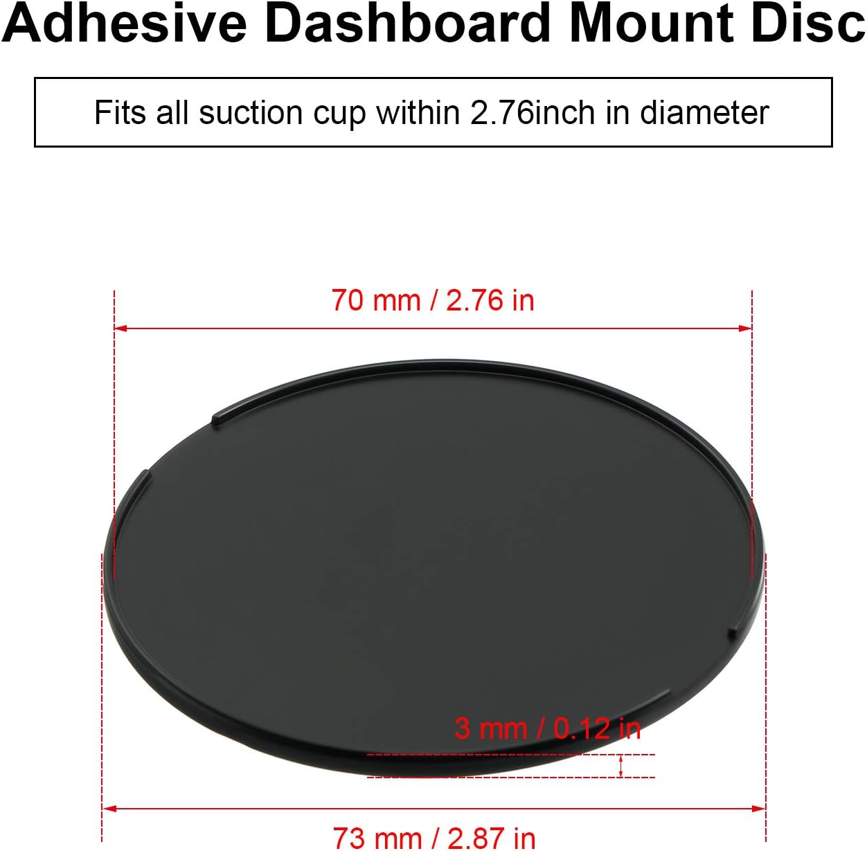 8 Pieces Disc Dashboard Pad Suction Cup Mounting Disc Adhesive ...