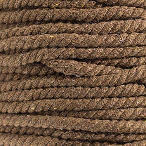 Twisted 3 Strand Natural Cotton Rope - Soft Knot Typing Artisan Cord ...