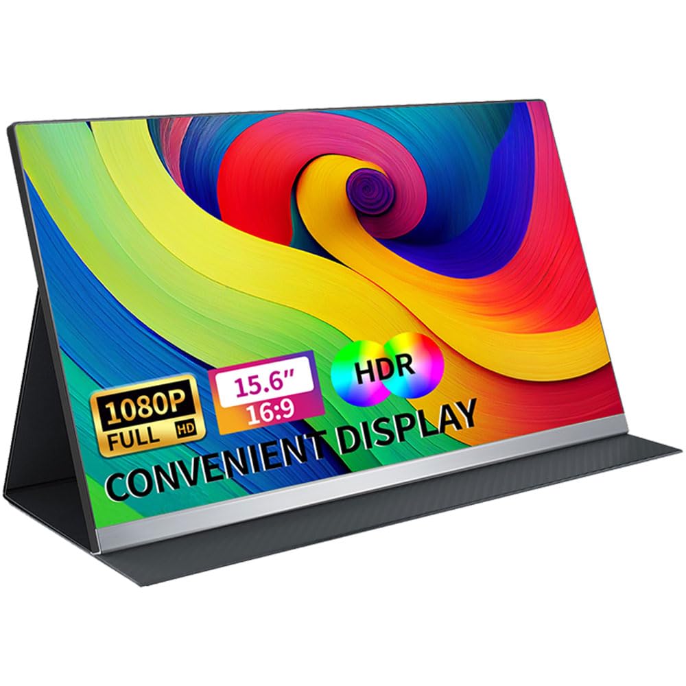 F-wheel Portable Monitor for Laptop 1080P 15.6inch USB-C HDMI Apply to ...